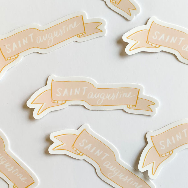 Saint Augustine Banner Sticker - Declaration & Co.