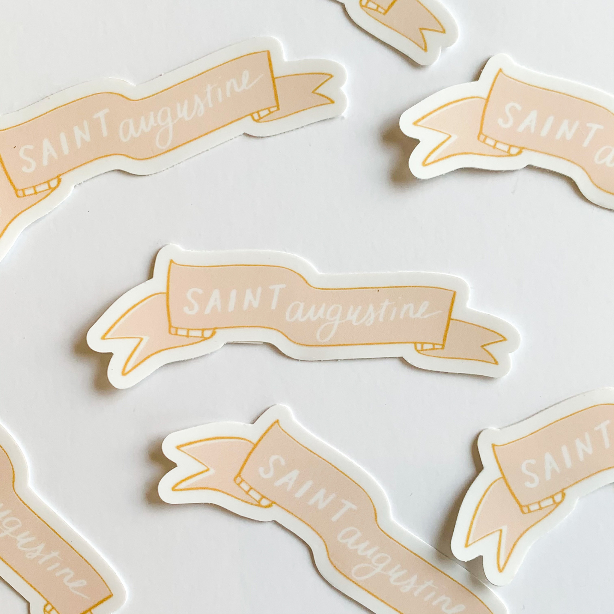 Saint Augustine Banner Sticker - Declaration & Co.