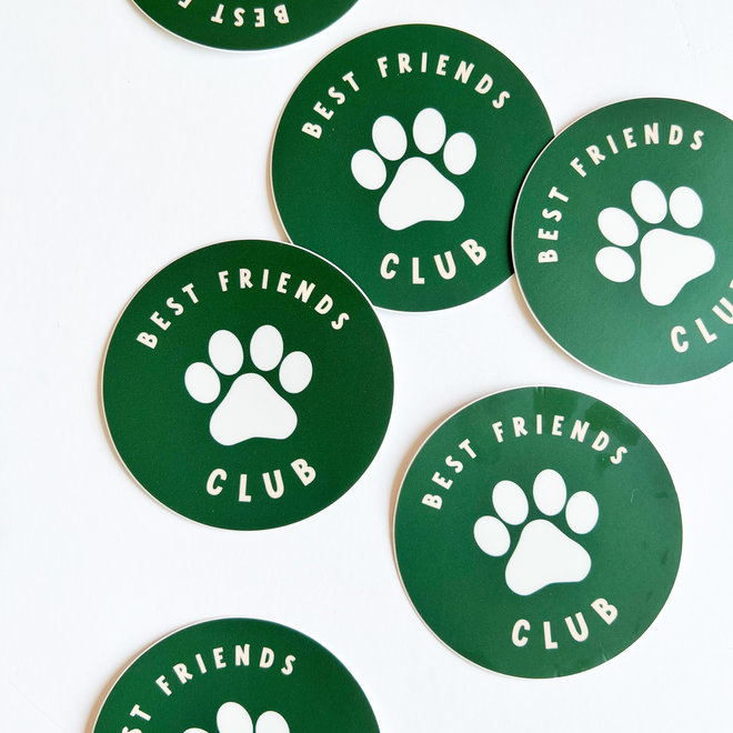 Best Friends Club Green Sticker - Declaration & Co.