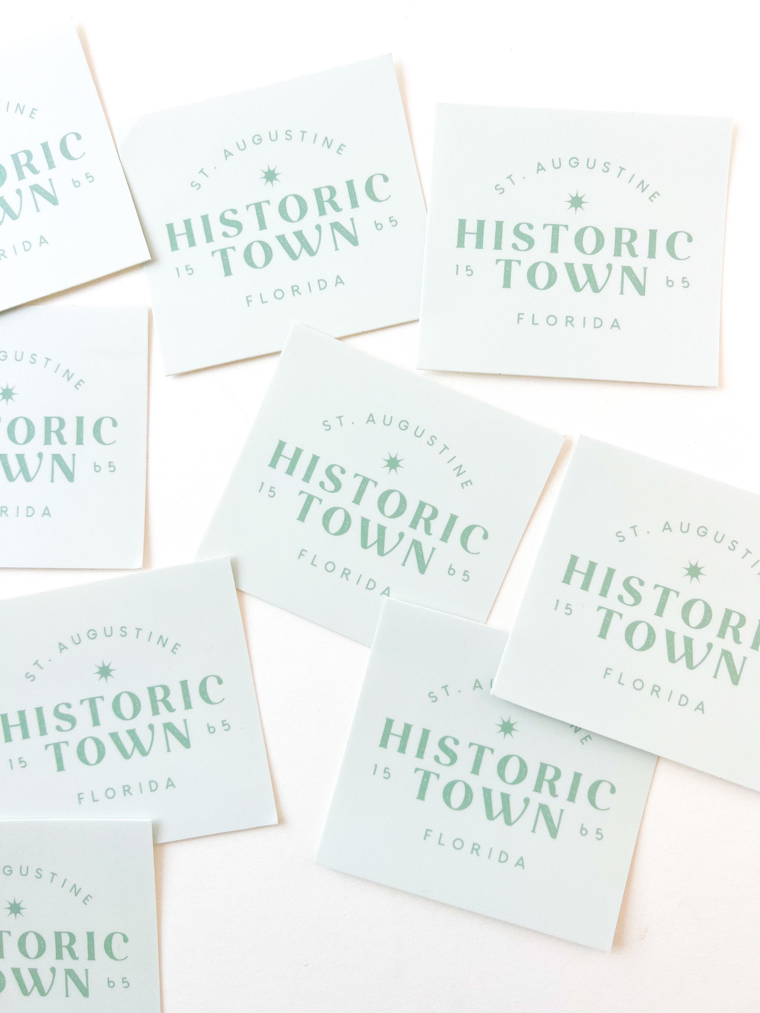 Historic Town Logo Blue Sticker - Declaration & Co.