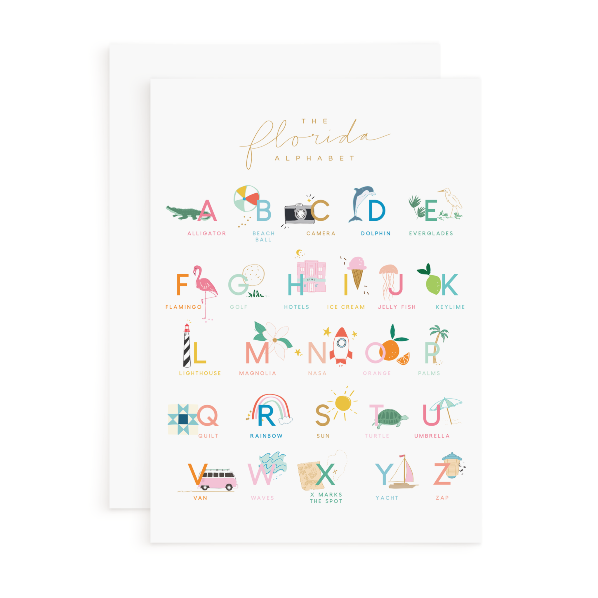 Baby Card - FL Alphabet - Declaration & Co.