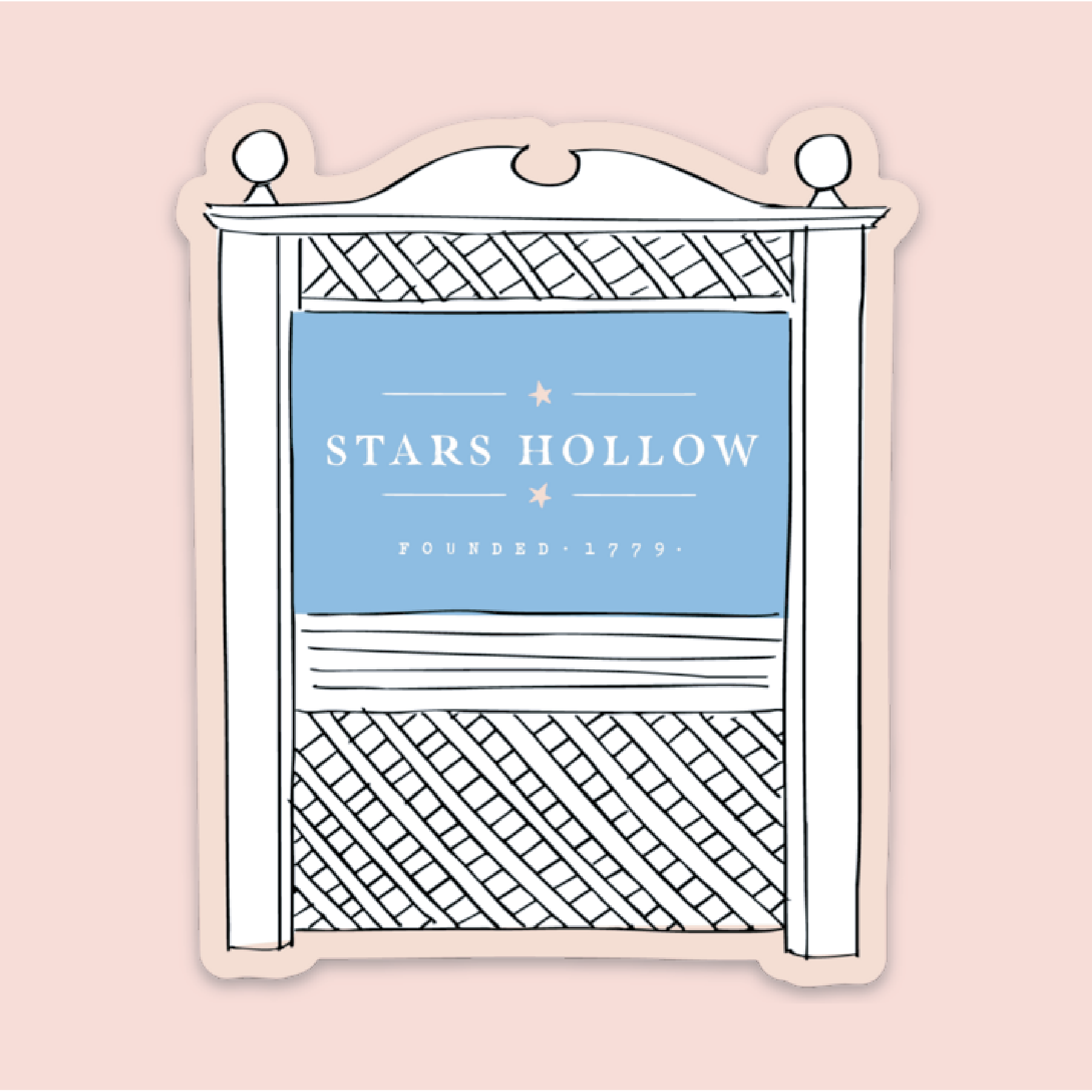 Stars Hollow Sign Sticker - Declaration & Co.