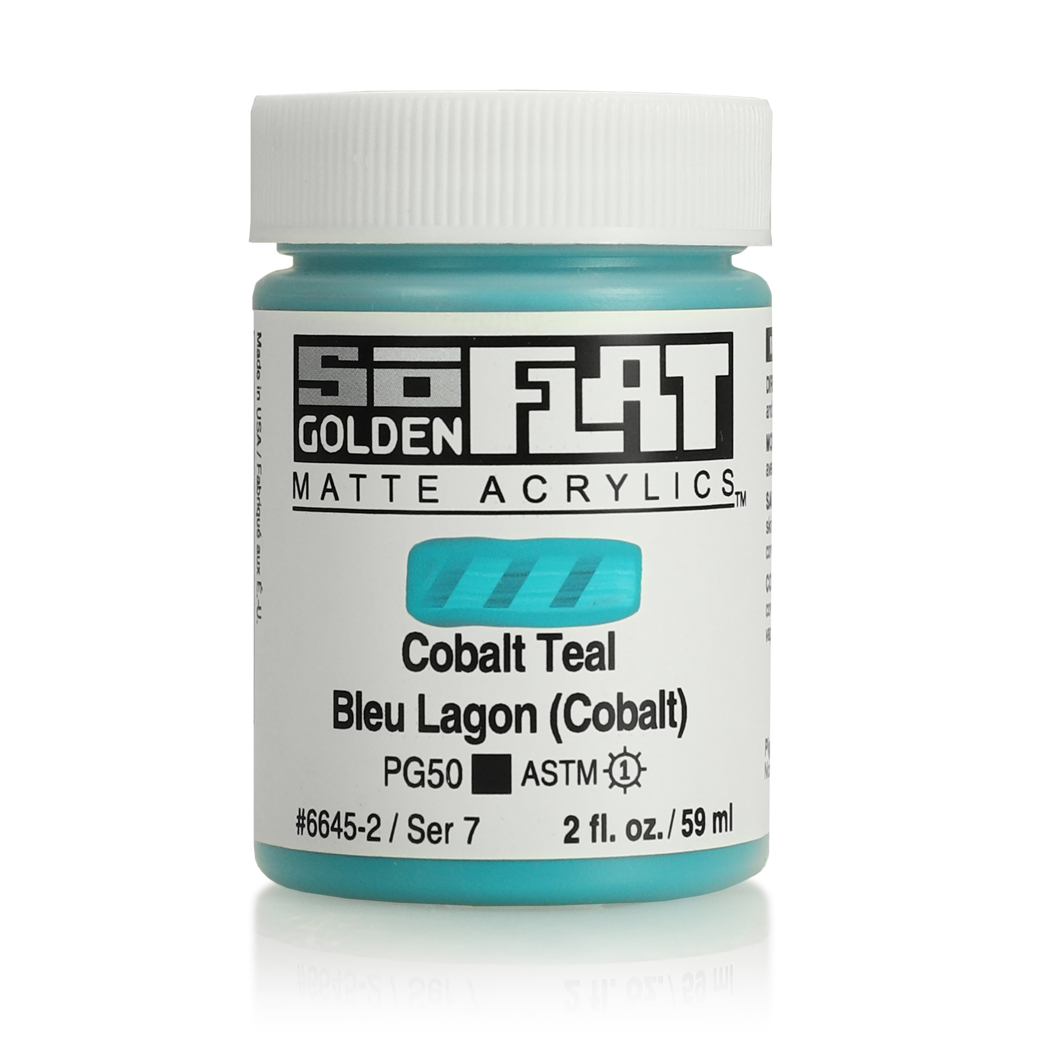 GOLDEN SO FLAT MATTE ACRYLIC 2OZ COBALT TEAL - The Gilded Rabbit