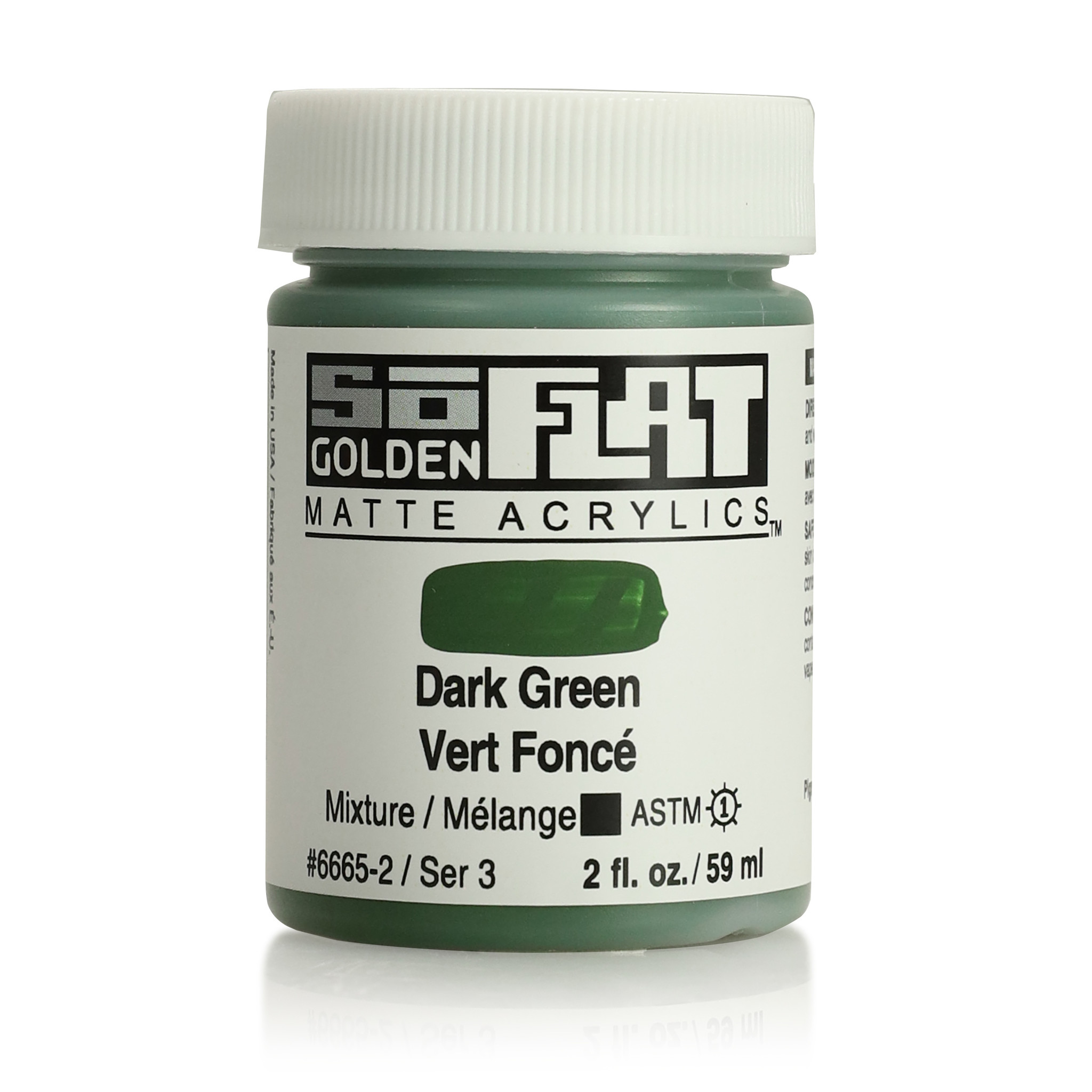 GOLDEN SO FLAT MATTE ACRYLIC 2OZ DARK GREEN - The Gilded Rabbit