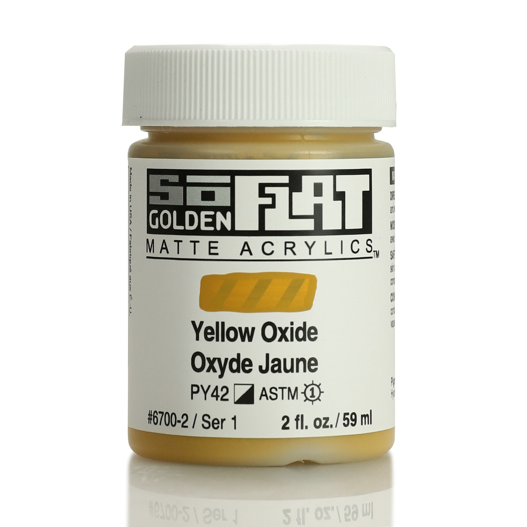 GOLDEN SO FLAT MATTE ACRYLIC 2OZ YELLOW OXIDE - The Gilded Rabbit