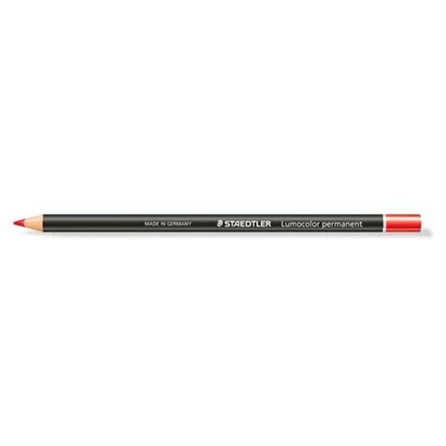 STAEDTLER LUMOCOLOR GLASOCHROM PERMANENT PENCIL RED - The Gilded Rabbit