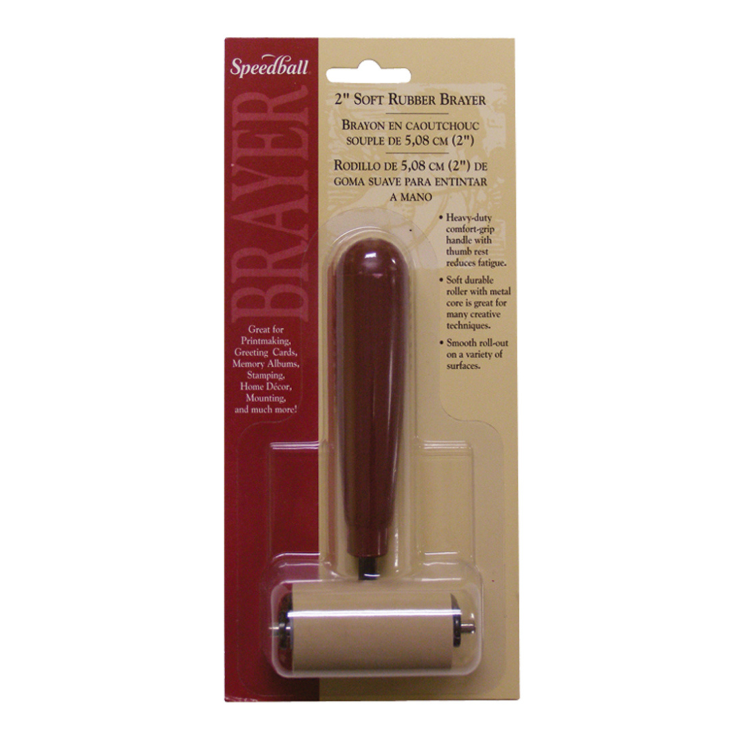 SPEEDBALL DELUXE RUBBER BRAYER SOFT 2" CARDED - The Gilded Rabbit