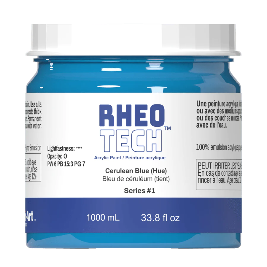 TRI-ART ACRYLIC RHEOTECH 1L CERULEAN BLUE HUE - The Gilded Rabbit