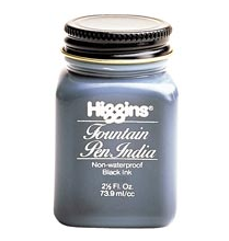 HIGGINS FOUNTAIN PEN INDIA INK 2.5OZ - The Gilded Rabbit