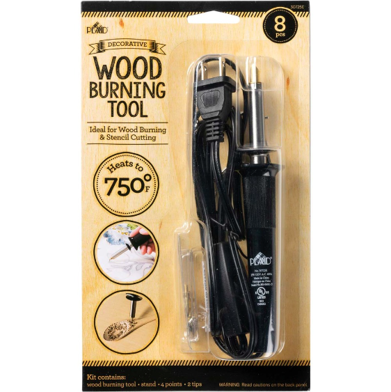 Plaid wood burning tool store