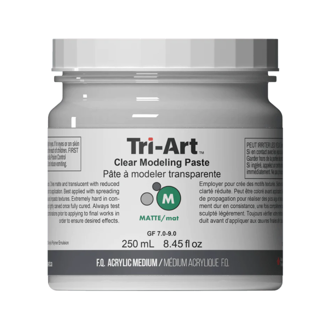 TRI-ART ACRYLIC MEDIUM MODELING PASTE CLEAR 250ML - The Gilded Rabbit