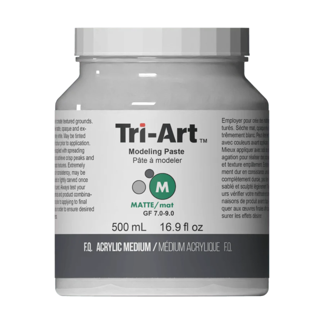 TRI-ART ACRYLIC MEDIUM MODELING PASTE WHITE 500ML - The Gilded Rabbit