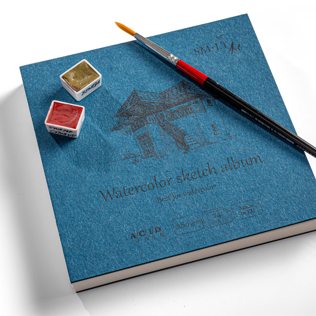 SM-LT ART SKETCH ALBUM LAY FLAT 6X6 WATERCOLOUR - The Gilded Rabbit