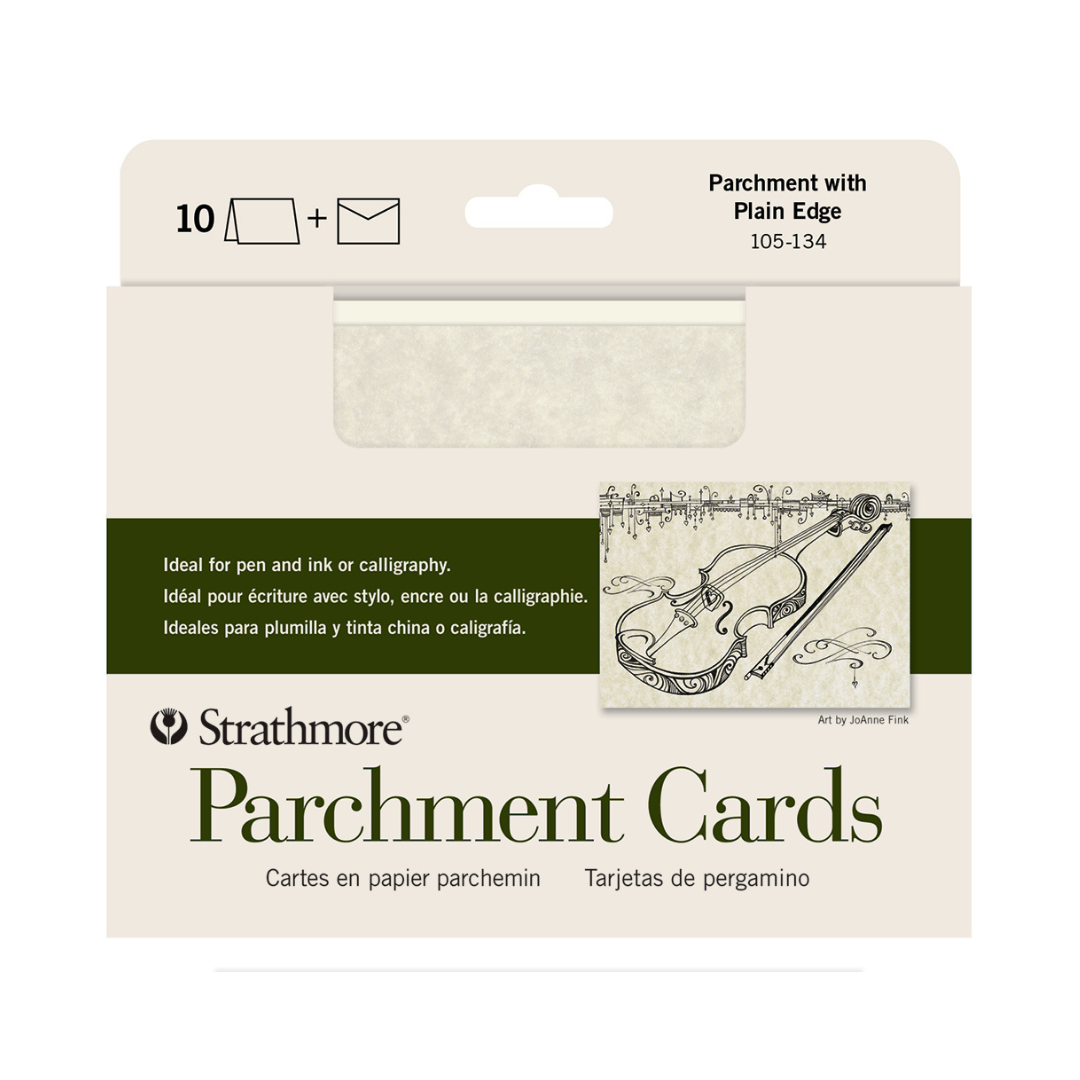 STRATHMORE PARCHMENT CARDS 10/PK - The Gilded Rabbit