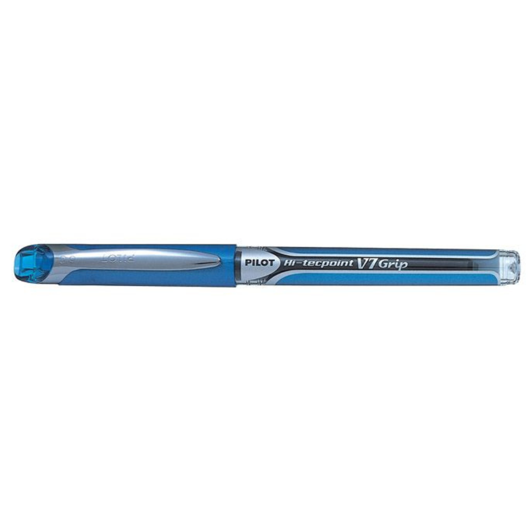 PILOT HI-TECPOINT V7 GRIP BALLPOINT PEN 0.7MM LIGHT BLUE - The Gilded ...