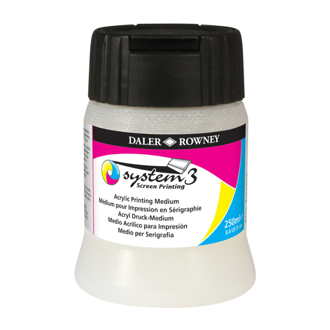 SYSTEM 3 ACRYLIC SCREEN PRINTING MEDIUM 250ML - The Gilded Rabbit