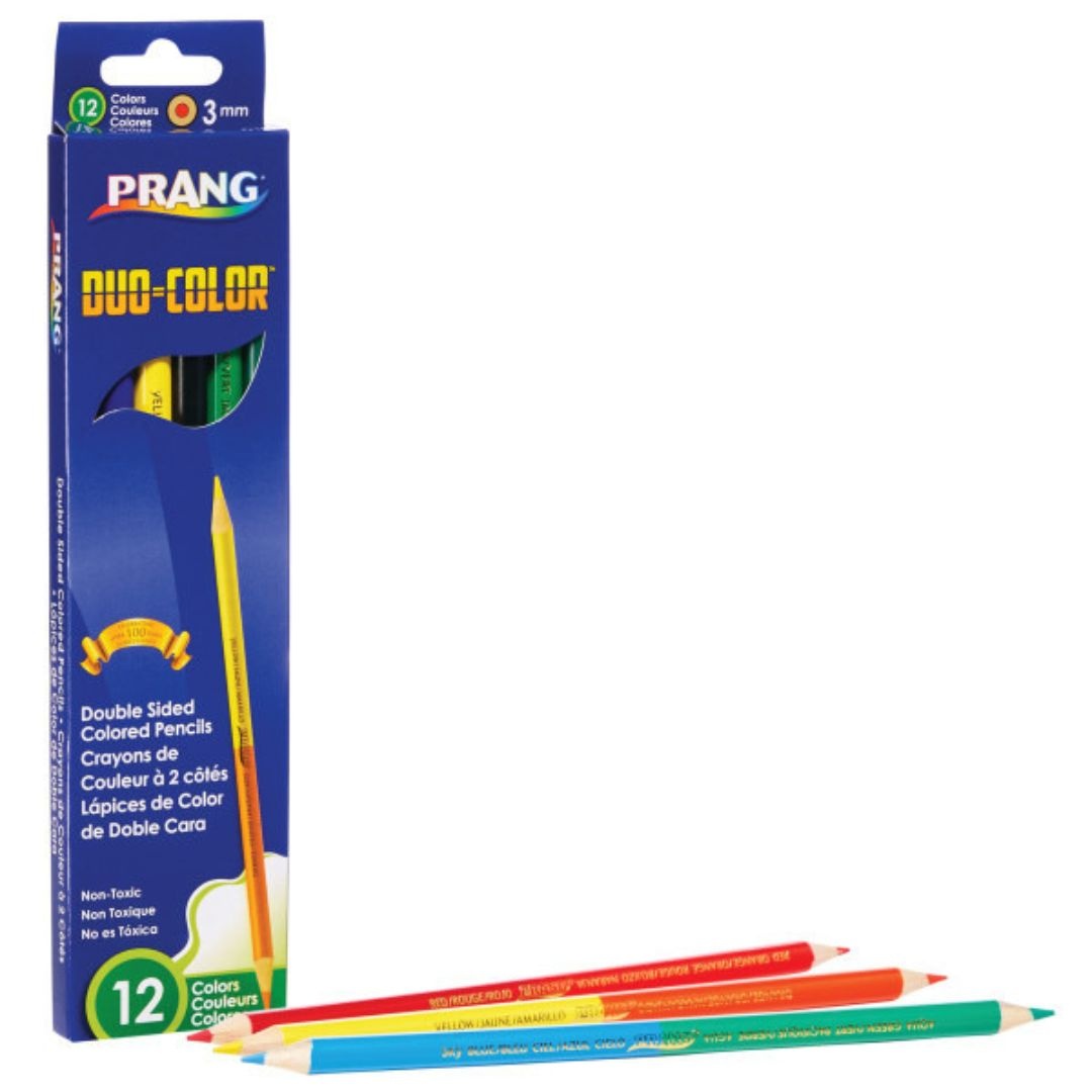 PRANG DUO COLOURED PENCIL SET 12/PACK - The Gilded Rabbit