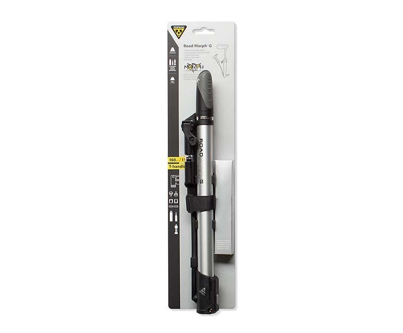 Topeak Road Morph Frame Pump with Gauge: Silver/Black - Working Bikes