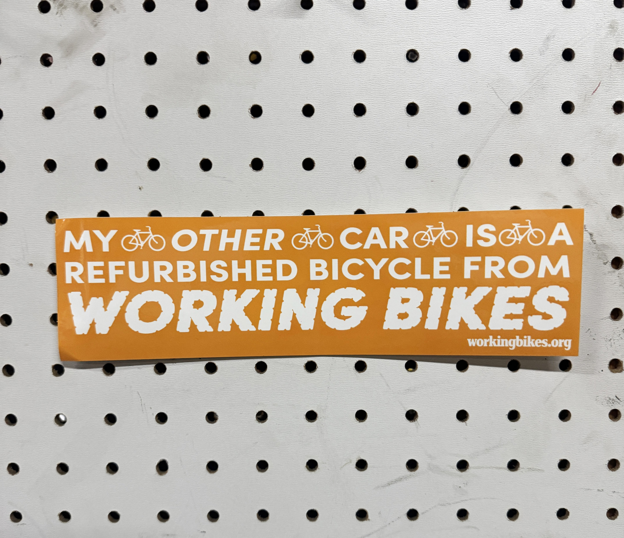 Bumper Sticker (Orange) - Working Bikes