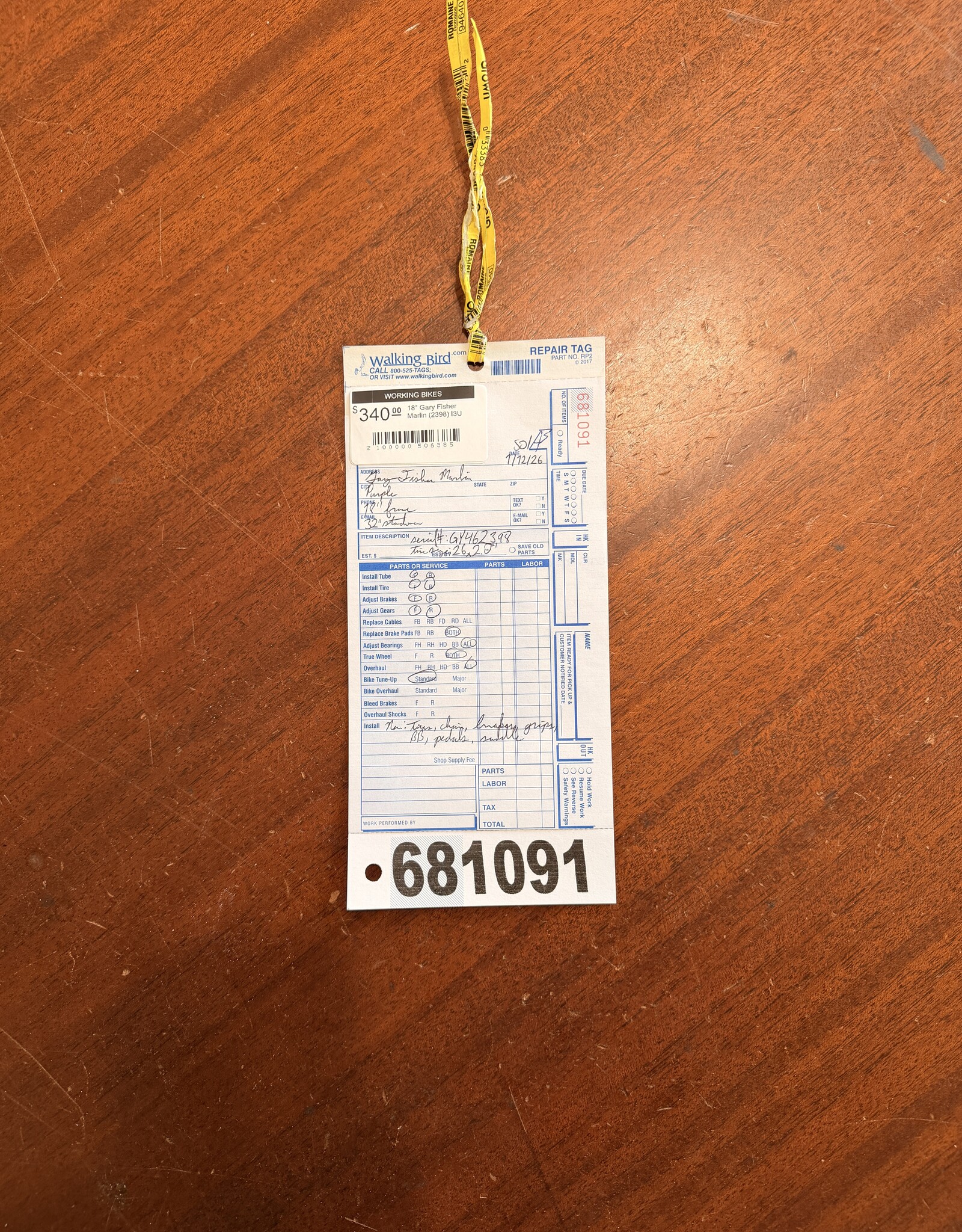 18" Gary Fisher Marlin (2398) I3U - Working Bikes