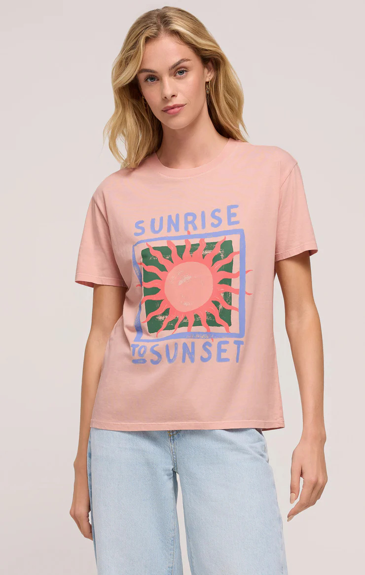 Sunset Boyfriend Tee - Coastal Bliss