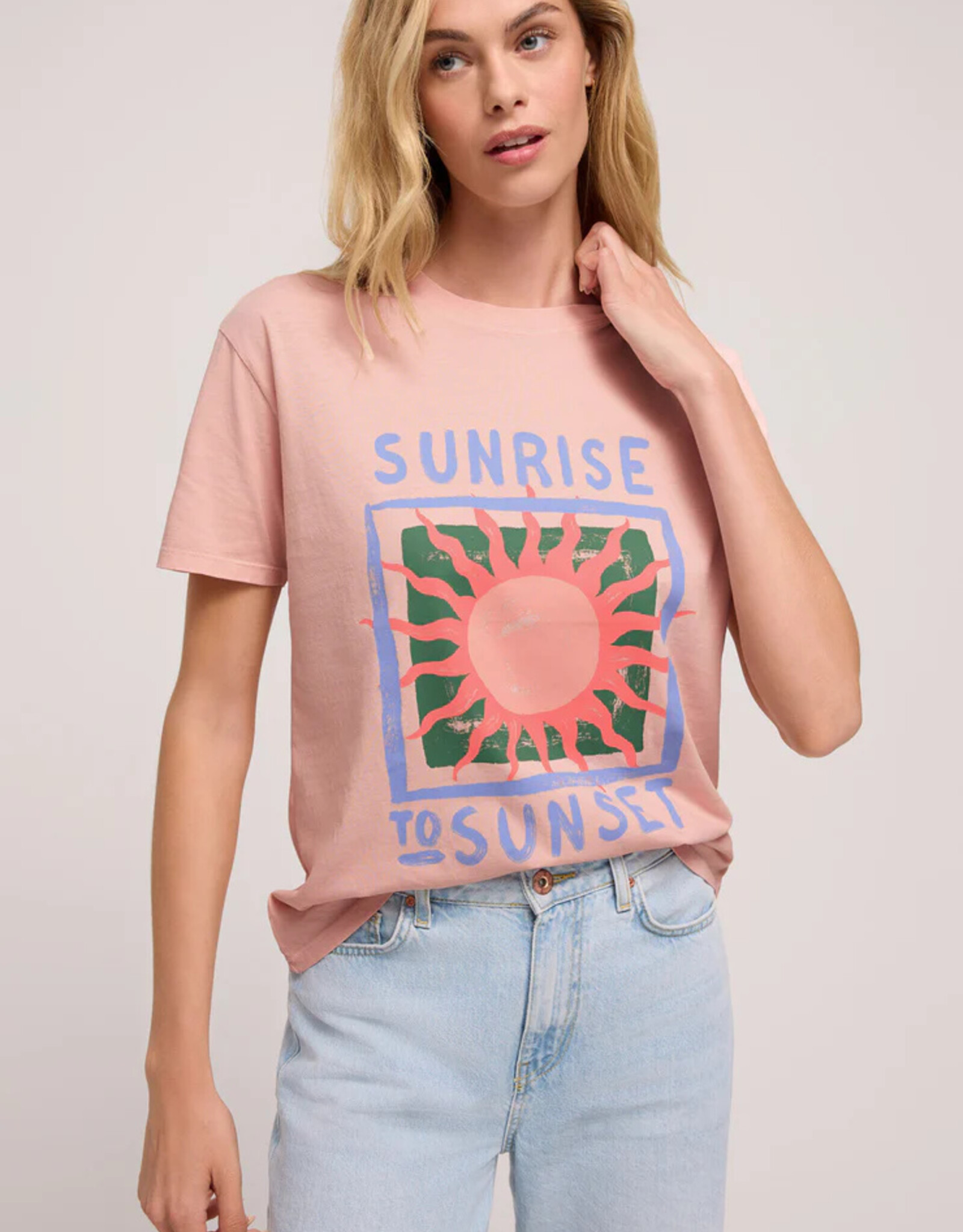 Sunset Boyfriend Tee - Coastal Bliss
