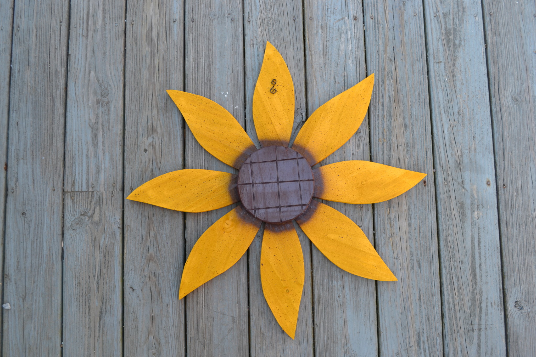 Painted Wooden Sunflower | Handmade in Tennessee - The Last Straw