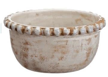 Beaded Distressed White Bowl | Shop Home Decor | FAST SHIPPING - The ...