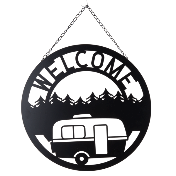 Black Metal Welcome Sign | Home & Garden Decor | Shop Now - The Last Straw