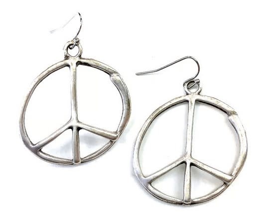 Peace Sign Earrings | Jewelry | Fast Shipping - The Last Straw