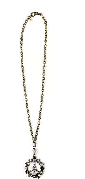Eclectic Pearl & Bling Peace Sign Necklace | Jewelry | Fast Shipping ...