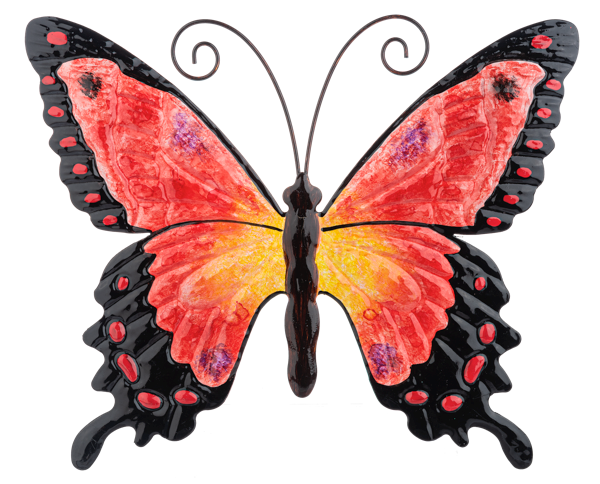 Large Bright Colored Metal Butterfly | Decorative Garden Decor - The ...
