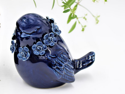 Ceramic Blue Bird I Spring Home Decor I Shop Now! - The Last Straw
