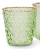 Gold Rim Green Glass Votive | Home & Gifts | Shop Now - The Last Straw