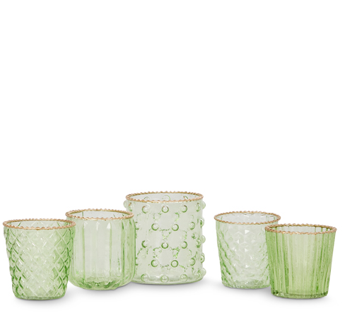 Gold Rim Green Glass Votive | Home & Gifts | Shop Now - The Last Straw