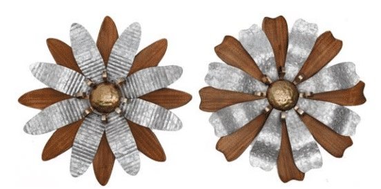Galvanized Wood Wall Flower | Shop Home Decor - The Last Straw