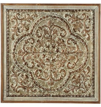 Rectangle Distressed Metal & Wood Wall Art | Rustic Wall Art - The Last ...