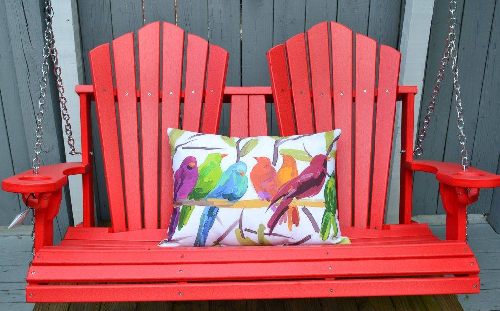 Fan-Back Outdoor Swing - 4-ft | Amish Made | Made in USA - The Last Straw