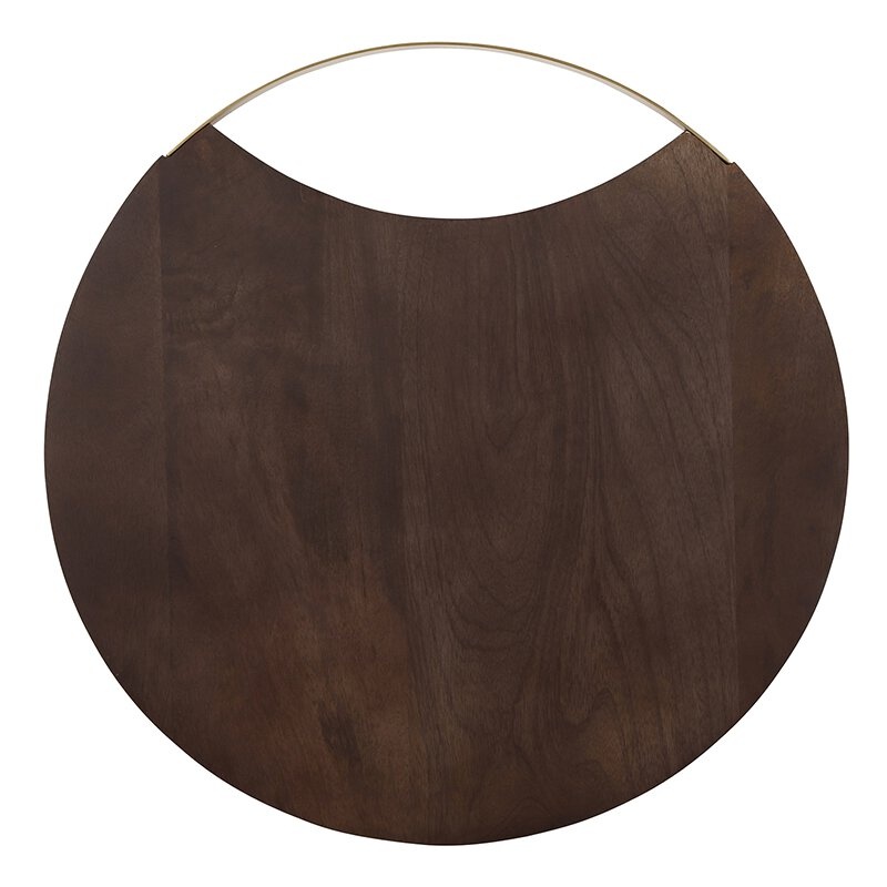 Wood + Brass Board 16" diameter - LA Trends Addict