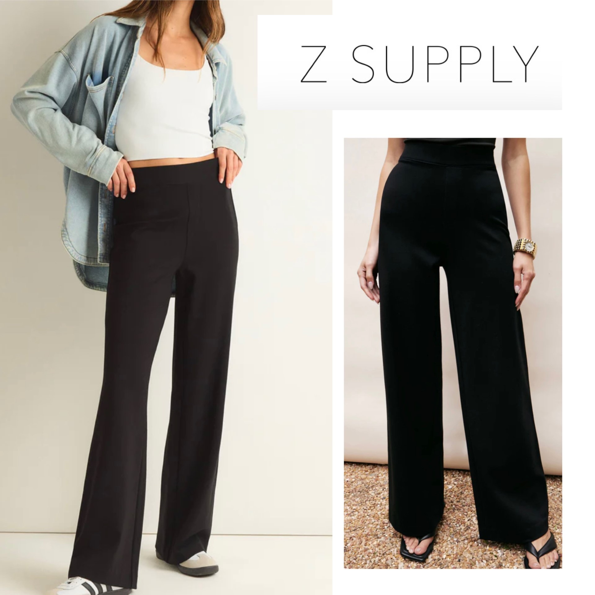 Z Supply Do It All Trouser Black Pant ZP234412 - LA Trends Z Supply Do It All Trouser Black Pant ZP234412 - LA Trends