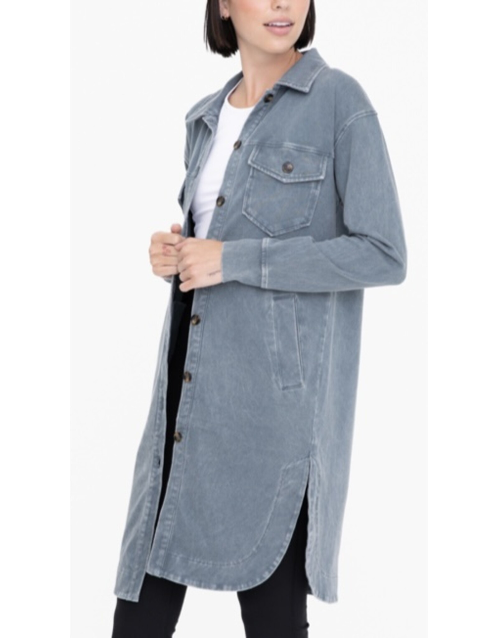 mono b Washed Twill Longline Shacket KJ11936 - LA Trends Addict mono b Washed Twill Longline Shacket KJ11936 - LA Trends Addict