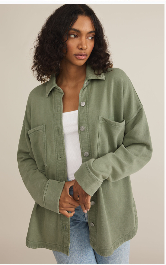ZSUPPLY All Day Knit Jacket Avocado ZJ241623 - LA Trends Addict