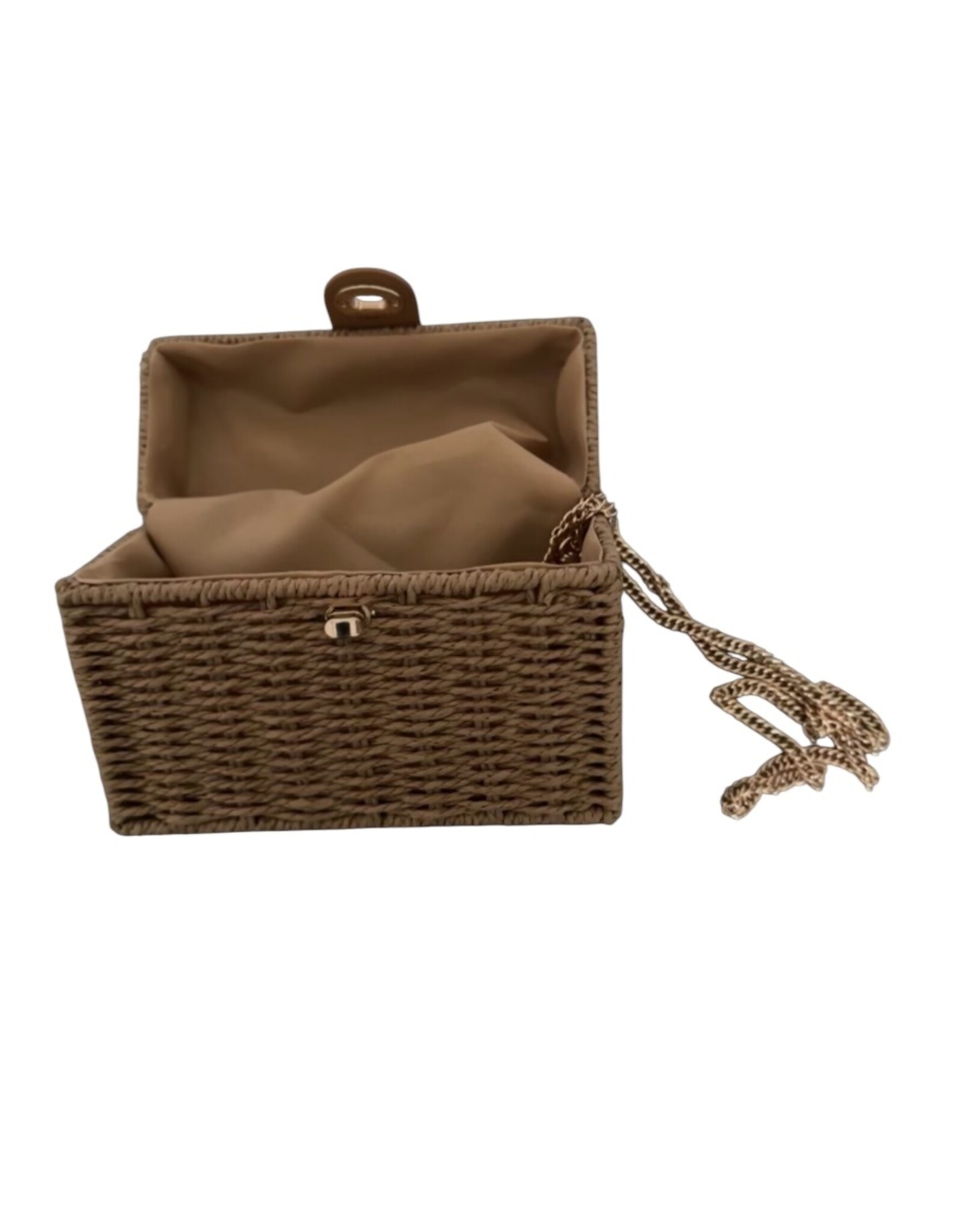 Structured wicker box style purse - LA Trends Addict