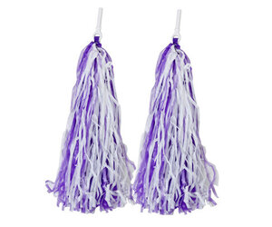 STREAMERS POM POM WHITE & PURPLE - Eaton Bikes Key West