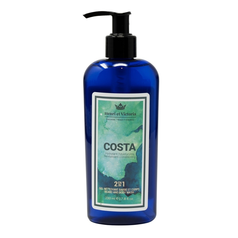 Henri et Victoria - Gel nettoyant 2 en 1 barbe et corps Costa ...
