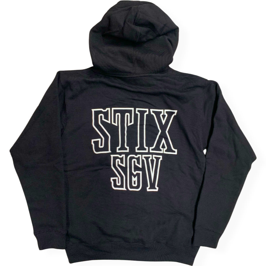 Stix SGV Hood Outline Pullover (Black/White) - Stix SGV