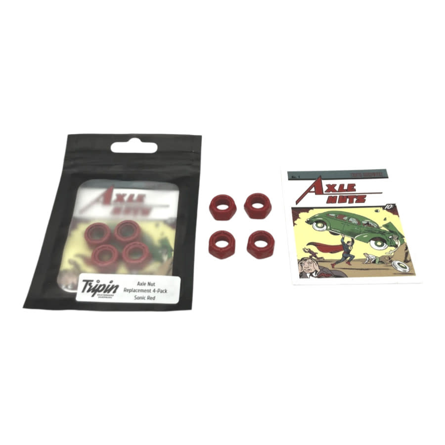 Tripin Hardware Red Hailin Axle Nuts (4 Pack) - Stix SGV