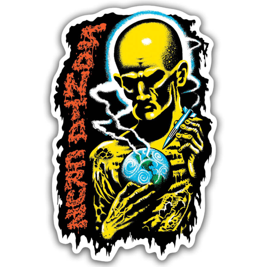 Santa Cruz Sticker Kendall Atomic White (4 inch) - Stix SGV