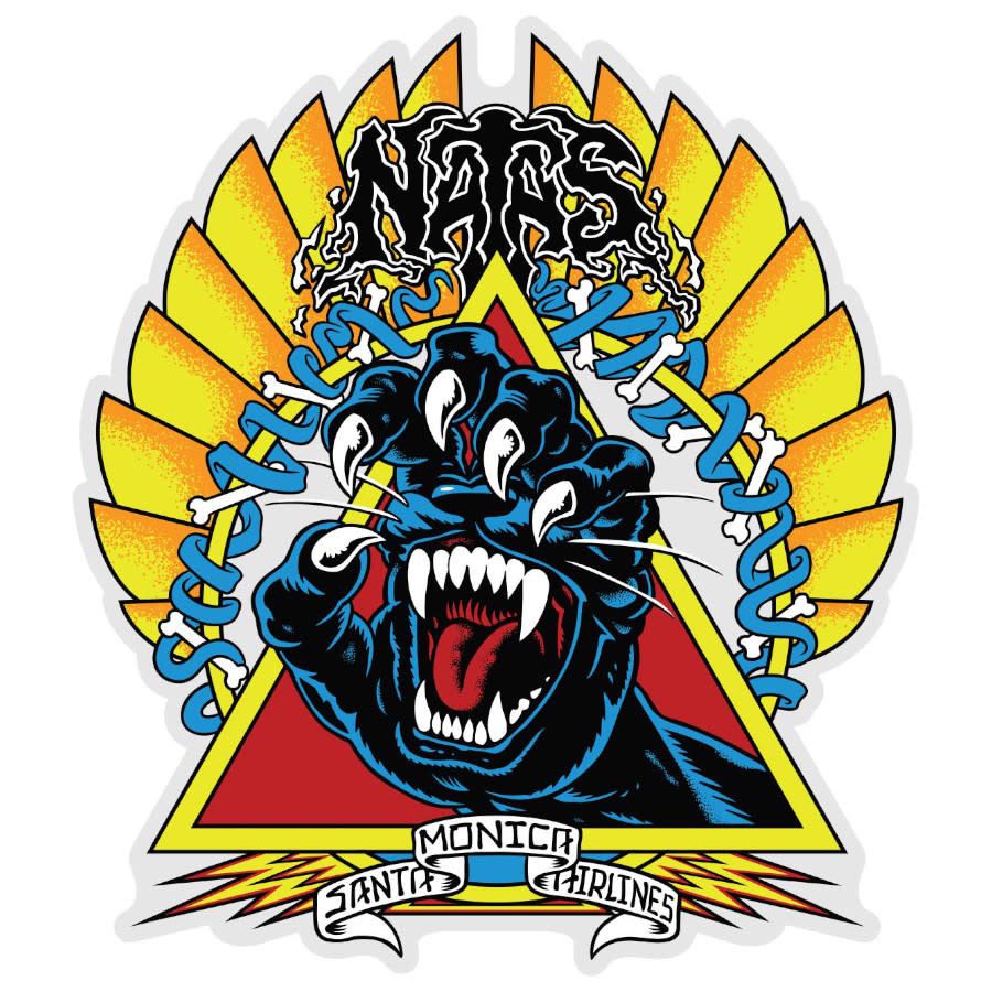 Santa Cruz Sticker Natas Kaupas Screaming Panther Clear (5.25 Inch ...