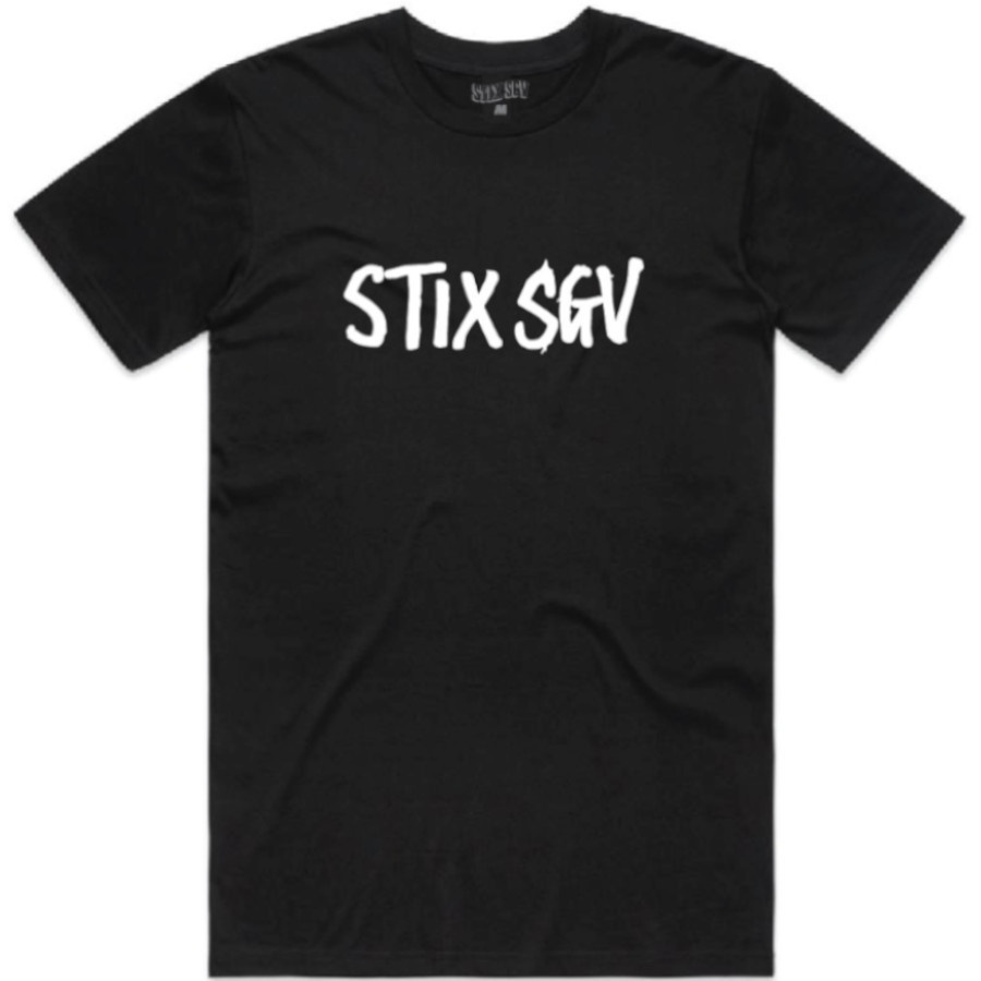 Stix SGV Tee Logo Fos Font Premium S/S (Black/White) - Stix SGV